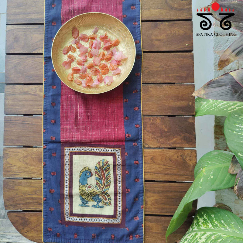 The Ajrakh - Kalamkari Table Runner – Spatika Clothing