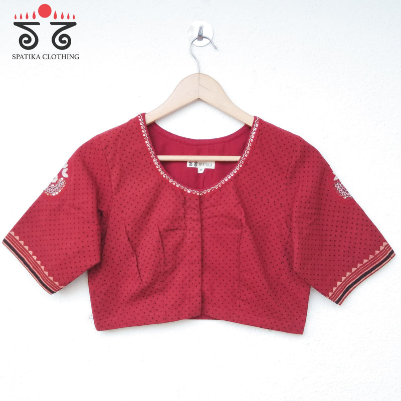 The Inlay & Yoke - Handcrafted Blouse in Natural Dyes – Spatika Clothing